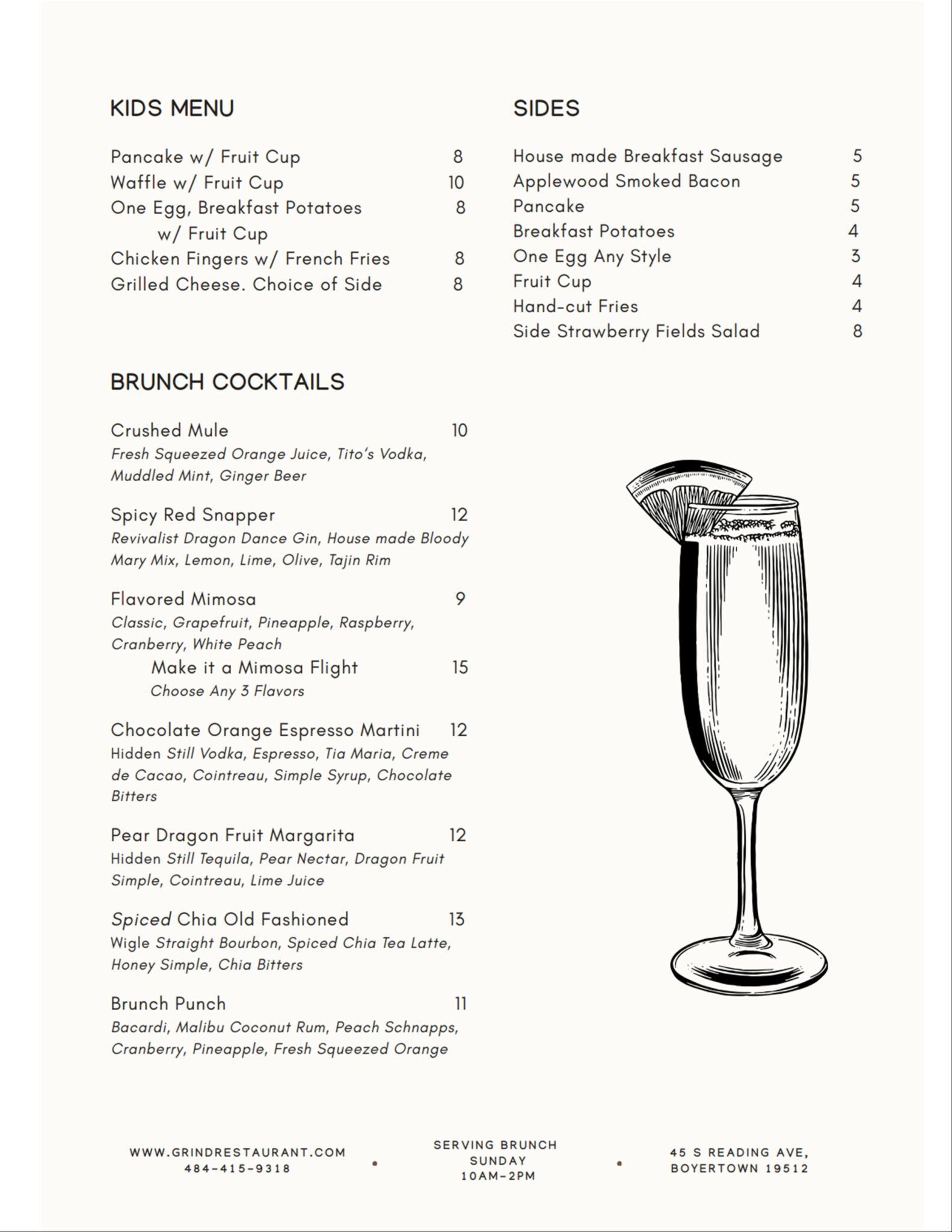 Delicious Sunday Brunch at Grind Restaurant